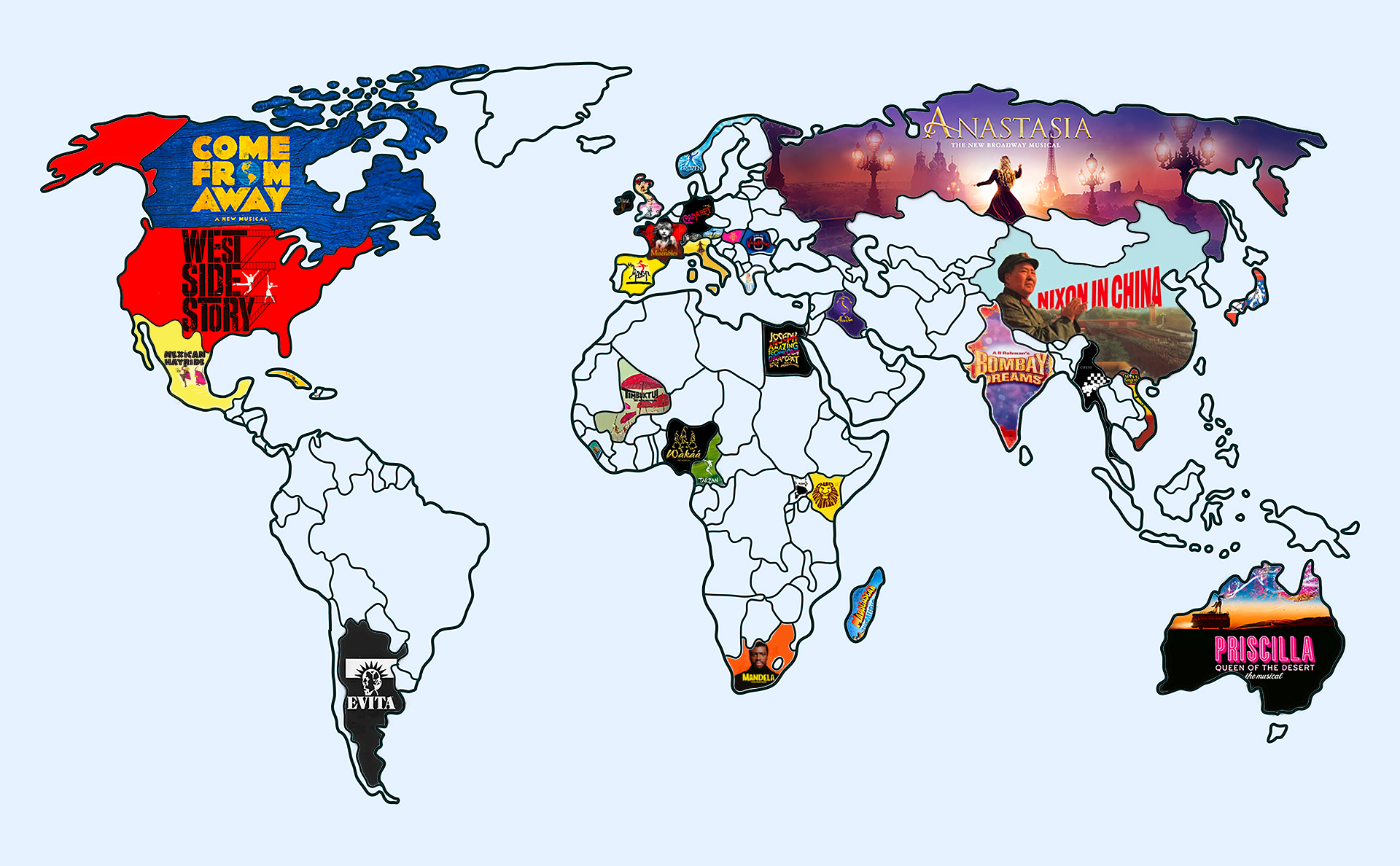 In which cities do these musicals take place? – Wand on Broadway